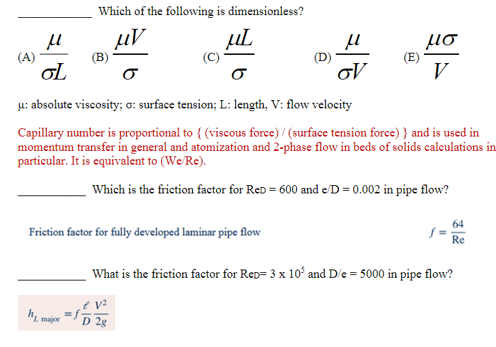 Solved Which of the following is dimensionless? (A) σIμl (B) | Chegg.com