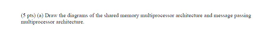 Solved (5 pts) (a) Draw the diagrams of the shared memory | Chegg.com