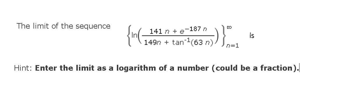 Solved The limit of the sequence | Chegg.com