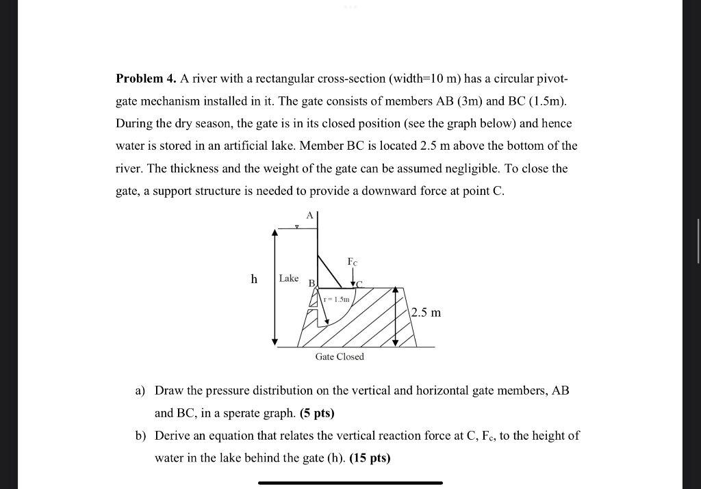 Solved Problem 4. A river with a rectangular cross-section | Chegg.com