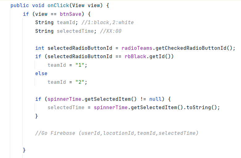 Solved public void onClick(View view) { if (view == btnSave) | Chegg.com