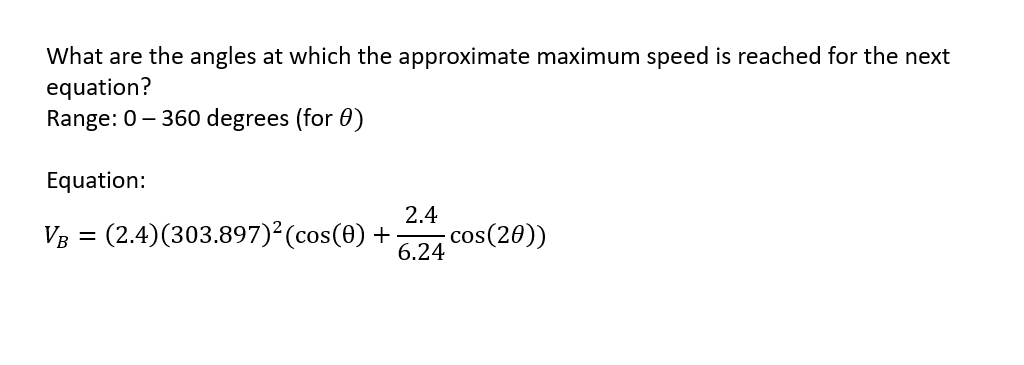 Solved What are the angles at which the approximate maximum | Chegg.com