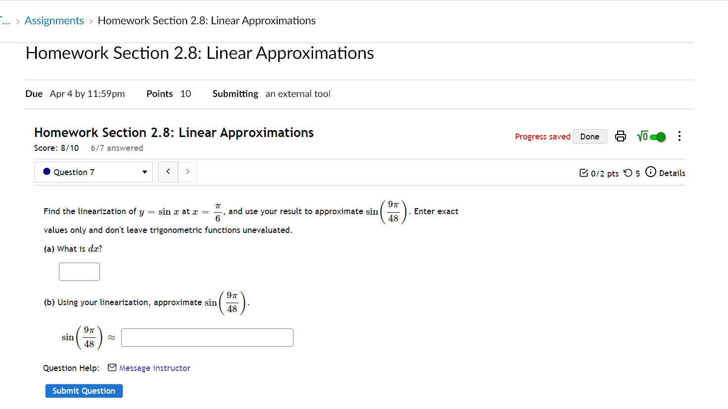 Solved ... > Assignments > Homework Section 2.8: Linear | Chegg.com Solved ... > Assignments > Homework Section 2.8: Linear | Chegg.com
