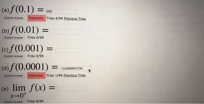 Solved Find the following limit numerically if it exists. | Chegg.com