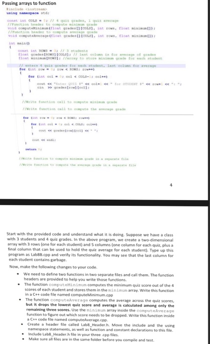 Solved Passing arrays to function Snelude