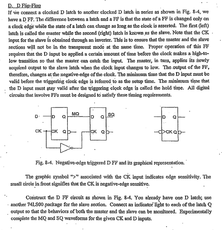 D. D Flip-Flop If we connect a clocked D latch to | Chegg.com