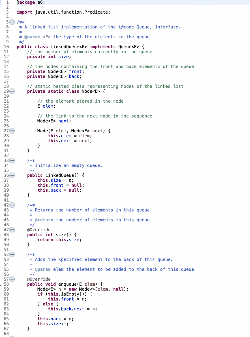 Solved Question 2 Complete the following methods in the | Chegg.com