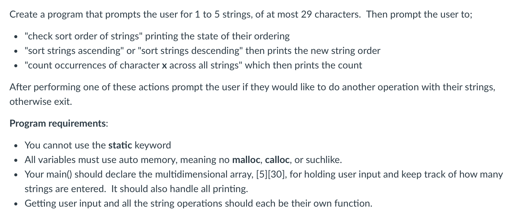 Solved Create a program that prompts the user for 1 to 5 | Chegg.com