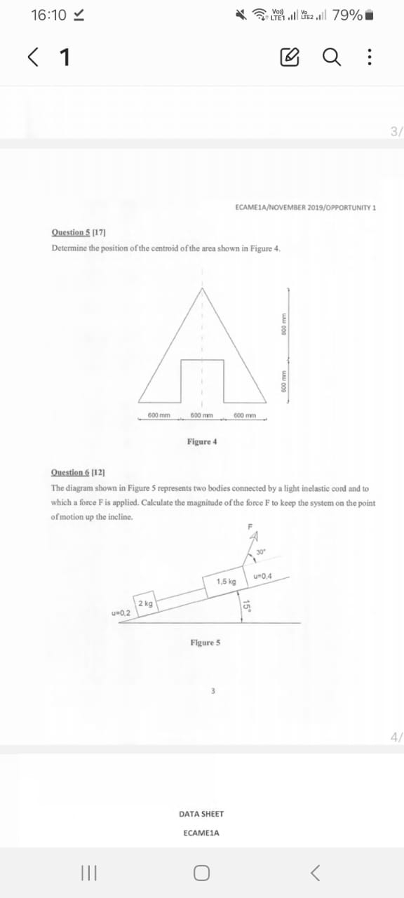 Solved Question 5 [17]Determine the position of the centroid | Chegg.com