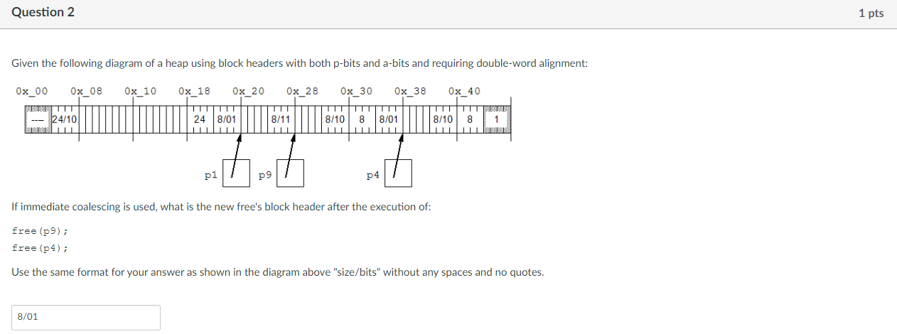 Solved Given the following diagram of a heap using block | Chegg.com