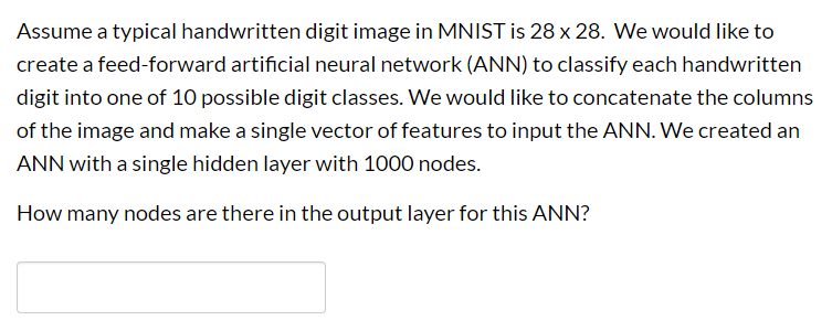 Solved Assume a typical handwritten digit image in MNIST is | Chegg.com