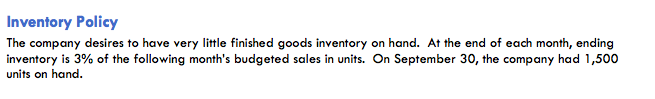 Solved Inventory Policy The company desires to have very | Chegg.com