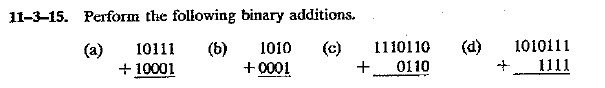 Solved 11-3-15. Perform the following binary additions. | Chegg.com