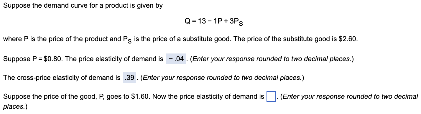 Solved Suppose the demand curve for a product is given by Q | Chegg.com