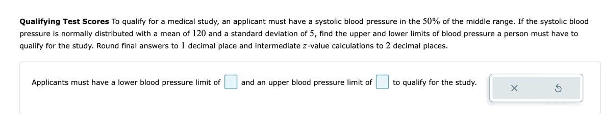 Solved Qualifying Test Scores To qualify for a medical | Chegg.com