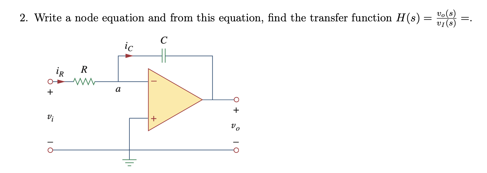 Solved Write a node equation and from this equation, find | Chegg.com