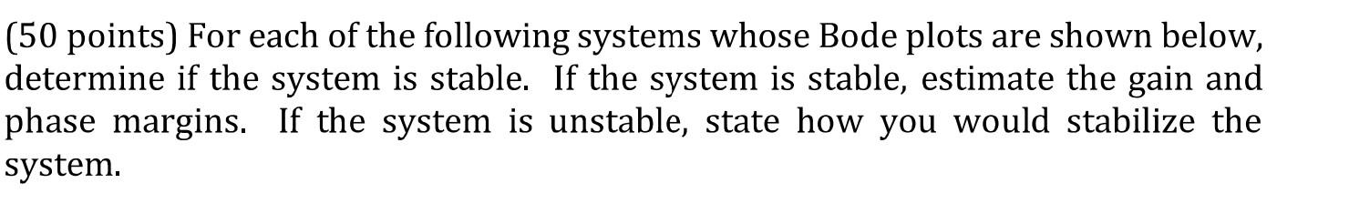 (50 points) For each of the following systems whose | Chegg.com