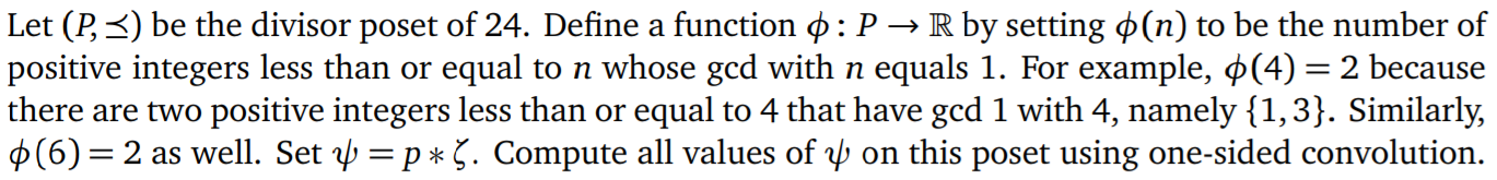 Let (P,) be the divisor poset of 24. Define a | Chegg.com