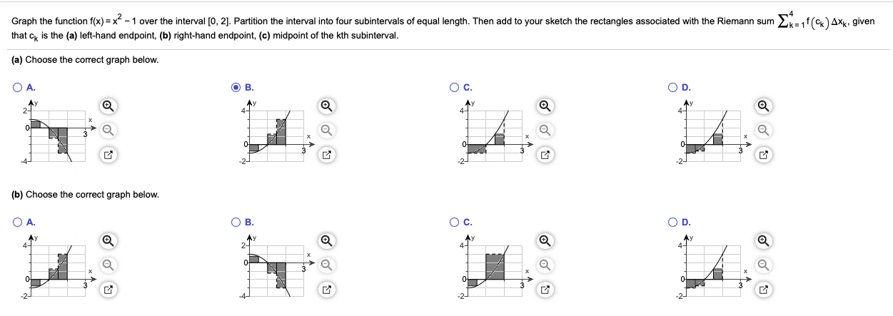 Solved Graph the function f(x)=x2-1 over the interval (0, | Chegg.com