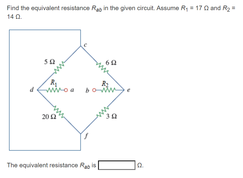 Solved Find the equivalent resistance Rab in the given | Chegg.com