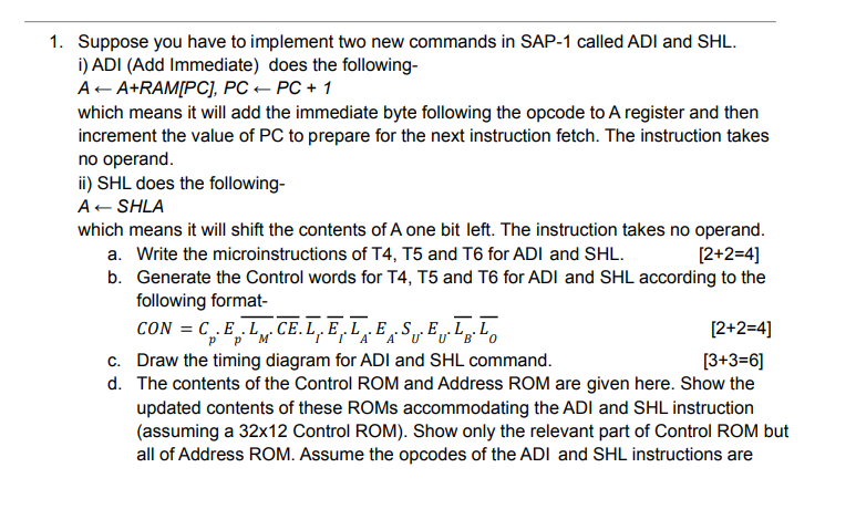 Solved Suppose you have to implement two new commands in | Chegg.com