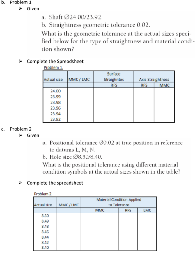 Solved Actual size MMC / LMC Surface Straighntes RFS Axis | Chegg.com