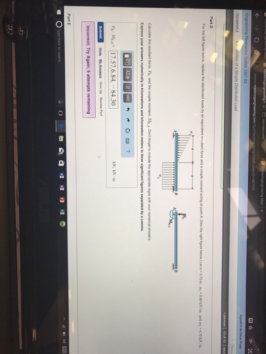 Solved For the left figure below, replace the distributed | Chegg.com