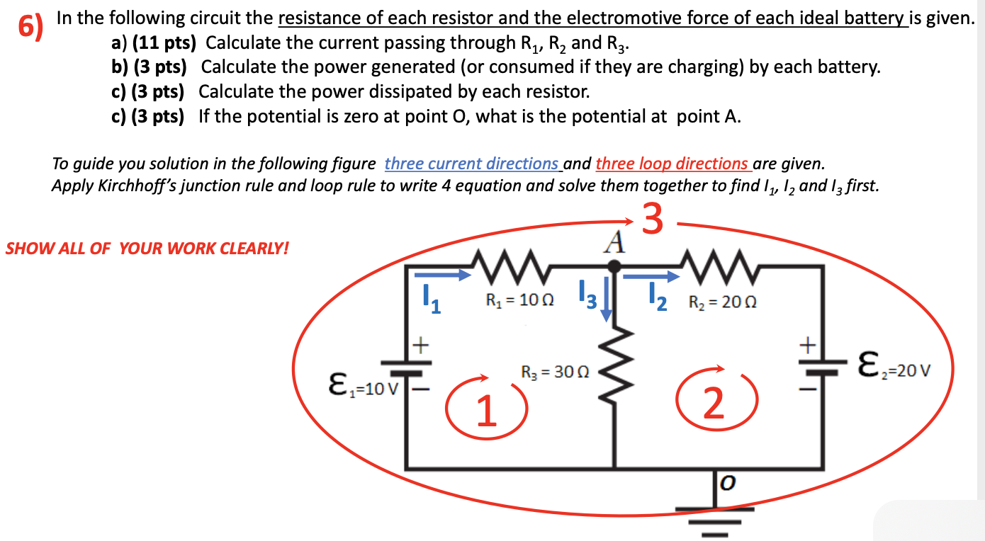 Solved 6) In the following circuit the resistance of each | Chegg.com