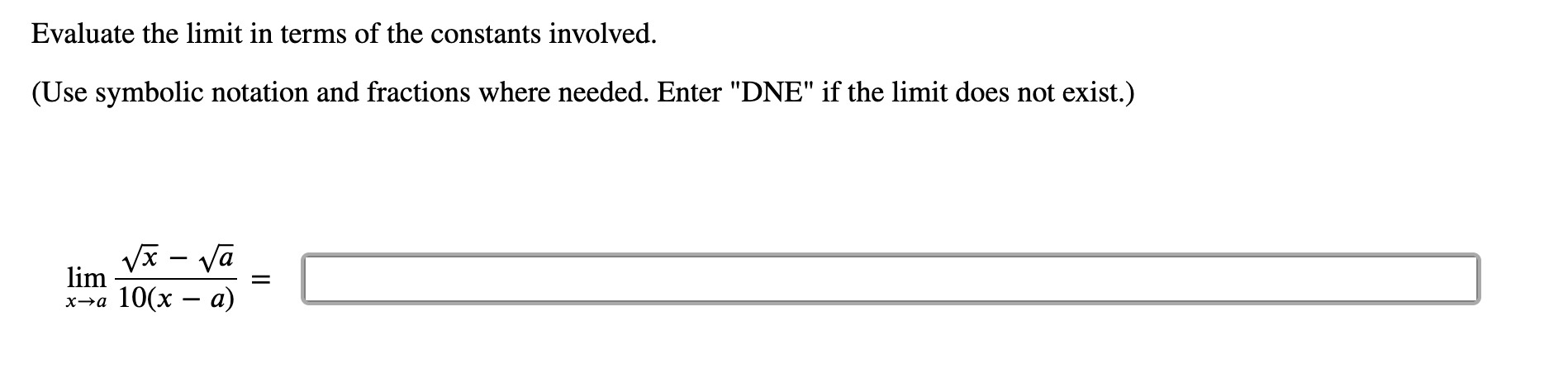 Solved Evaluate the limit in terms of the constants | Chegg.com