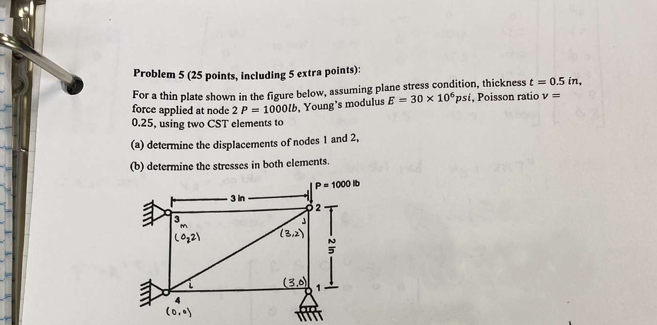 Solved Problem 5 ( 25 points, including 5 extra points): For | Chegg.com