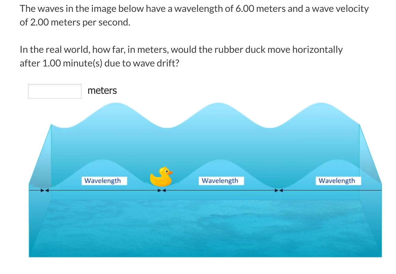 Solved The waves in the image below have a wavelength of | Chegg.com