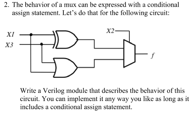 Solved 2. The behavior of a mux can be expressed with a | Chegg.com