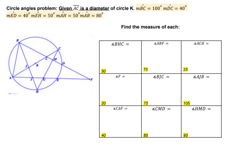 Solved Circle angles problem: Given AC is a diameter of | Chegg.com