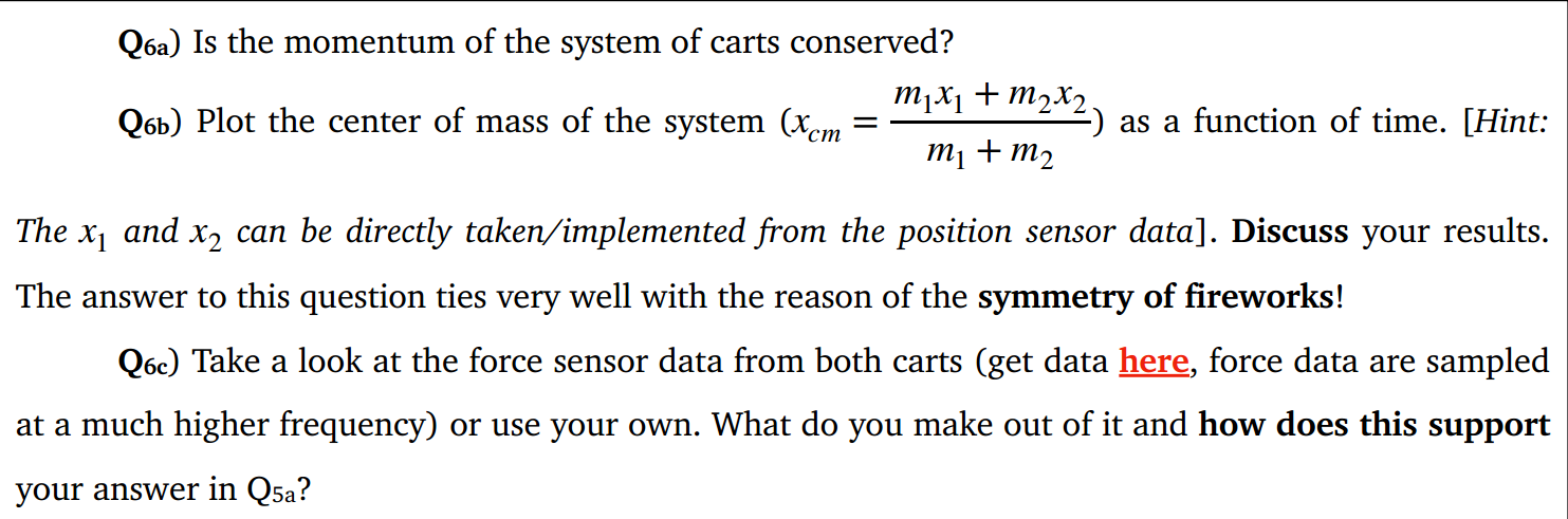 Now have the two carts facing each other with their | Chegg.com