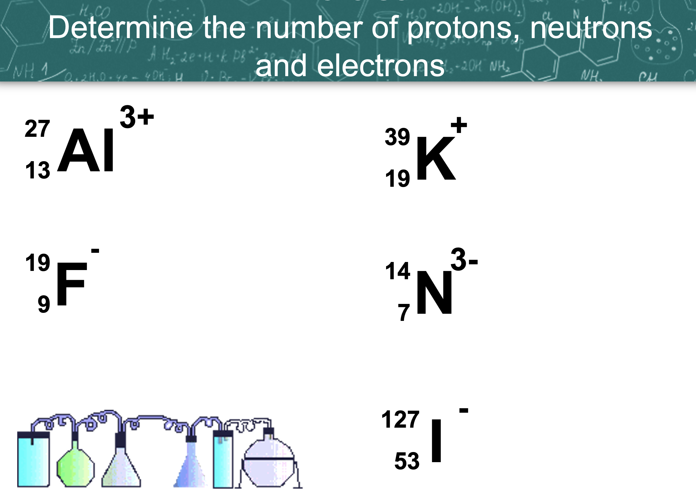 Solved Determine the number of protons, neutrons and | Chegg.com