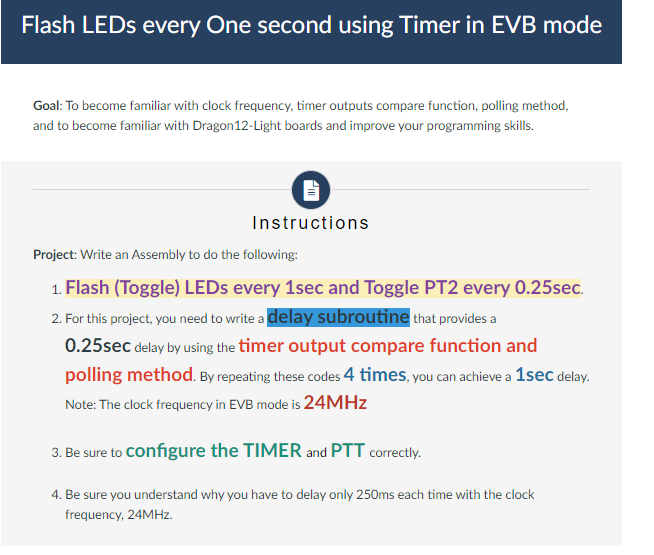 Solved Flash LEDs every One second using Timer in EVB mode | Chegg.com