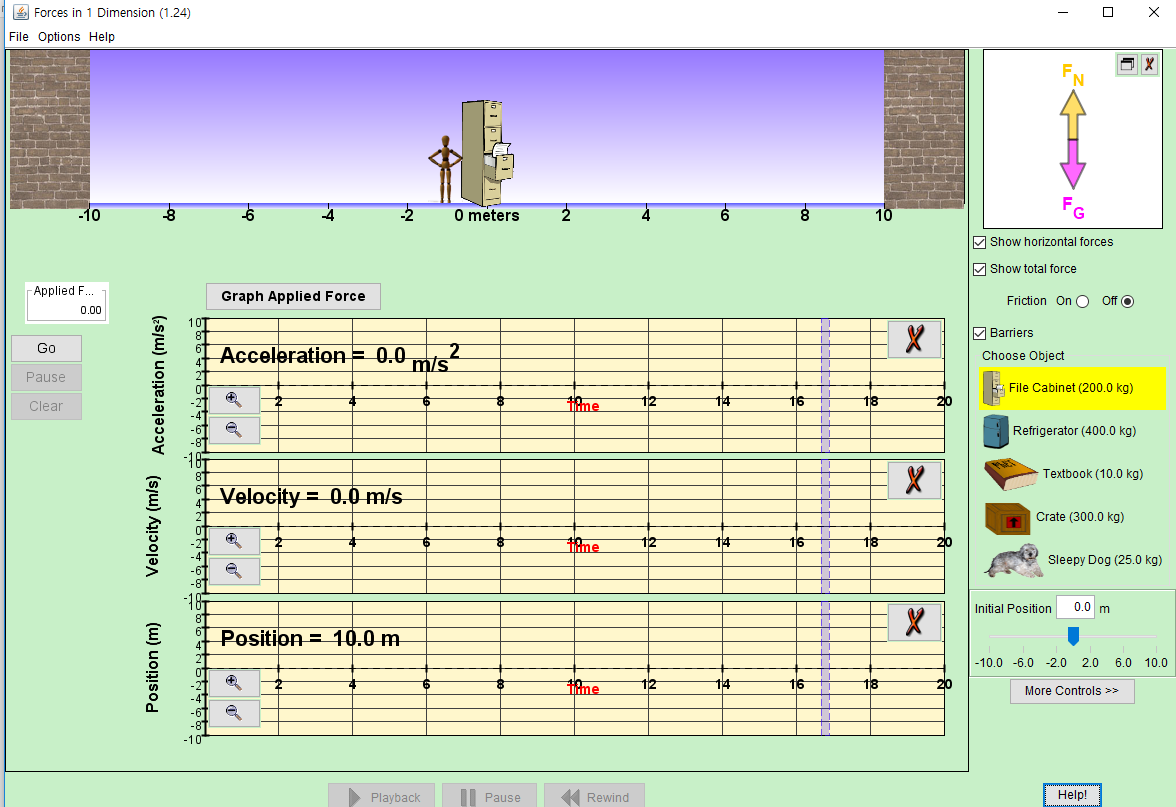 Solved Hello, you will use a Phet simulation, "Forces in 1 | Chegg.com