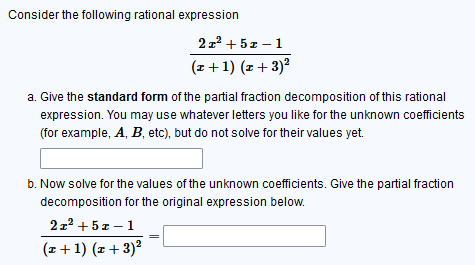 Solved Consider the following rational | Chegg.com