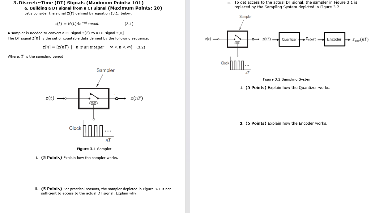 Solved 3 Discrete Time Dt Signals Maximum Points 101 1818