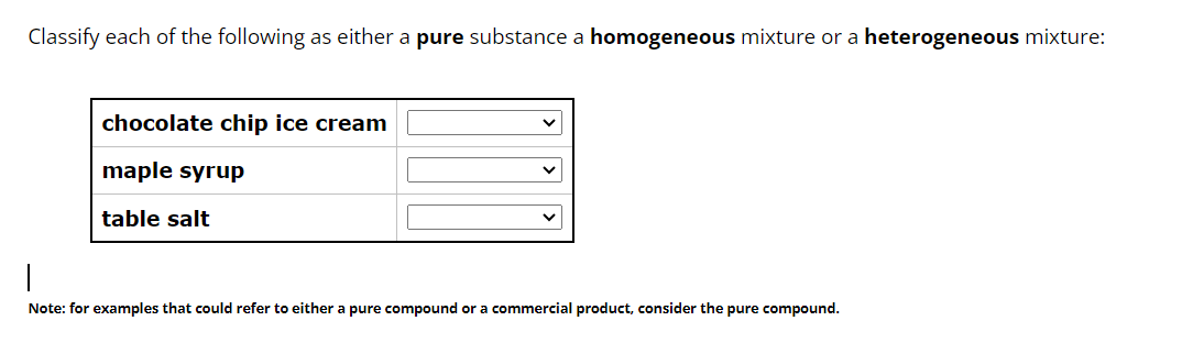 Solved Classify each of the following as either a pure | Chegg.com