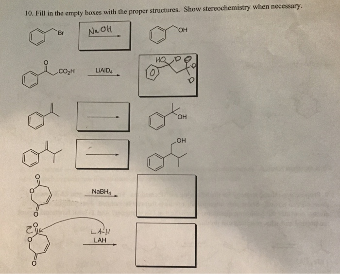 Solved 10. Fill in the empty boxes with the proper | Chegg.com