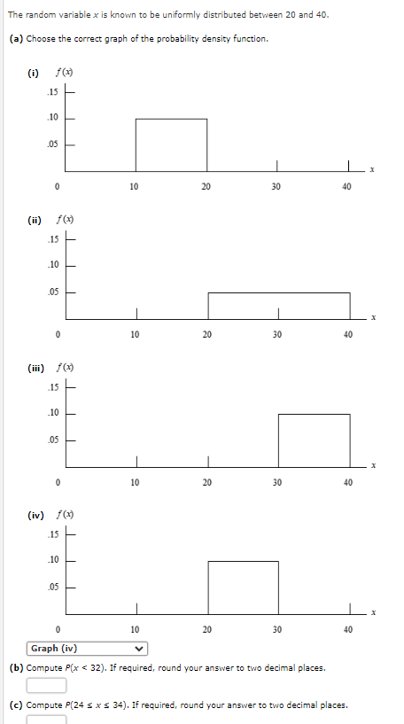Solved The random variable x is known to be uniformly | Chegg.com