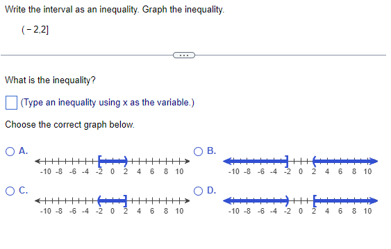 Solved Solve the linear inequality. Write the solution using | Chegg.com
