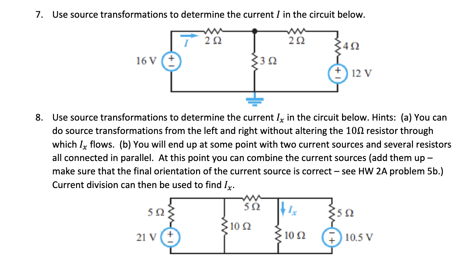 Solved 7 Use Source Transformations To Determine The 7970