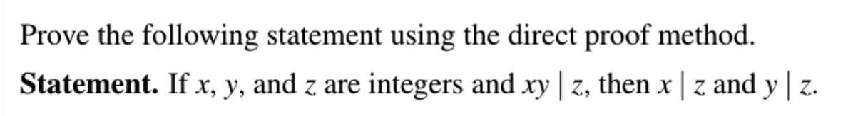 Solved Prove the following statement using the direct proof | Chegg.com