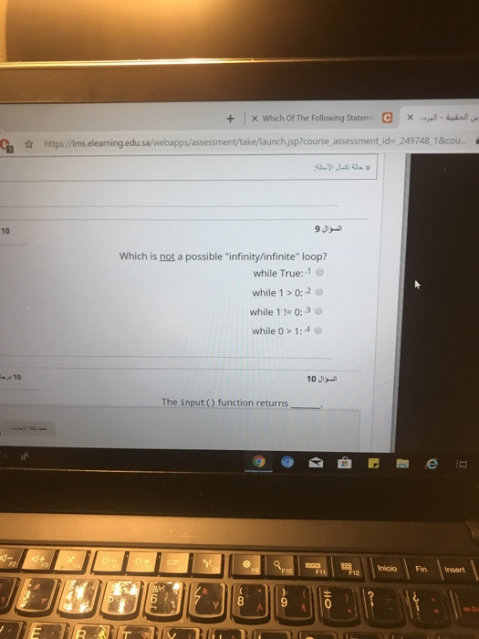 Solved hich of the following statements is true Python | Chegg.com