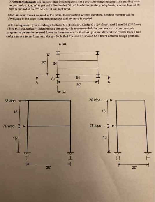 Problem Statement: The framing plan shown below is | Chegg.com