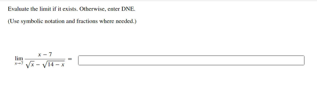 Solved Evaluate the limit if it exists. Otherwise, enter | Chegg.com