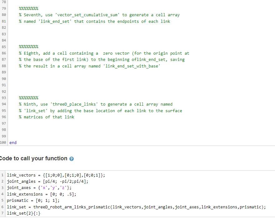 Solved Use the build and place link functions you created | Chegg.com