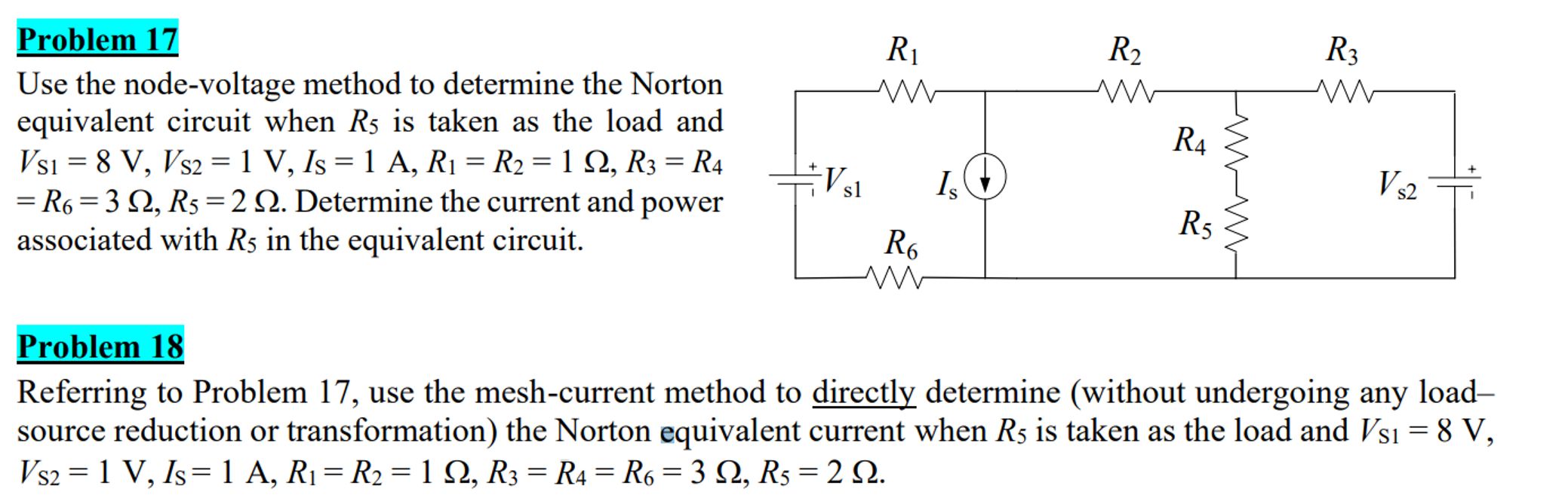 Solved Problem 18 ﻿only:Problem 18Referring to Problem 17, | Chegg.com